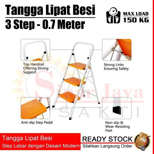Jual Tangga Lipat Besi 3 Step / Tangga Duduk Modern dengan Step Lebar 0 ...