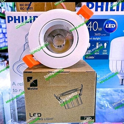 Jual Lampu Sorot Led Downlight Spot 7W 7Watt COB SpotLight Welite/We Lite - Putih 6000K ...