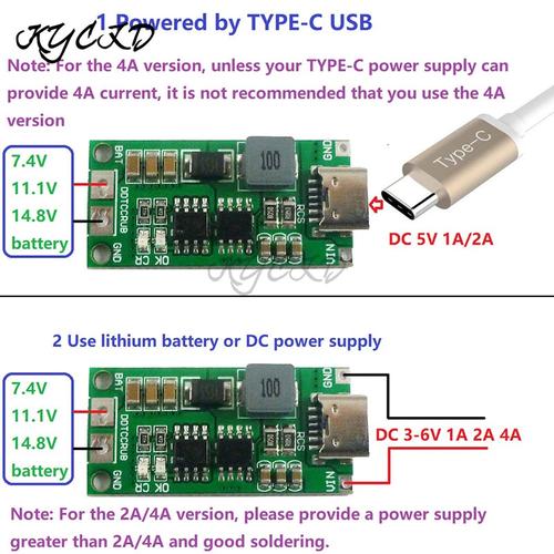 Jual Type C Step up Boost 18650 charger battery 18650 2S 3S Li Ion LiPo - 2S 8.4V 2A - Kota ...