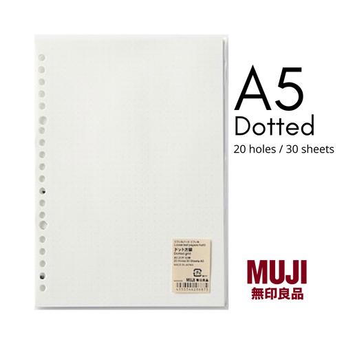 Jual Muji Loose Leaf Refill A5 (Dot, Plain , Grid 2 mm, Planner) /30 lembar - drawing - Kota ...