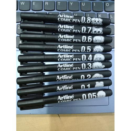 Jual COMIC PEN ARTLINE DRAWING COMIC PEN - 0.6 EK-276, Black - Jakarta ...