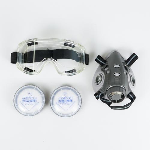 Jual Masker Gas Respirator Anti-Dust kimia + kacamata LAB SF03 / Masker ...