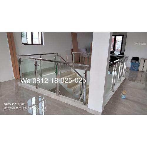 Jual Railing tangga dan balcony model stainless + kaca - Jakarta Timur ...