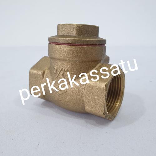 Jual CHECK VALVE KUNINGAN 3/4" 3/4 INCI INCH SAILING WITH RUBBER C6016 ...