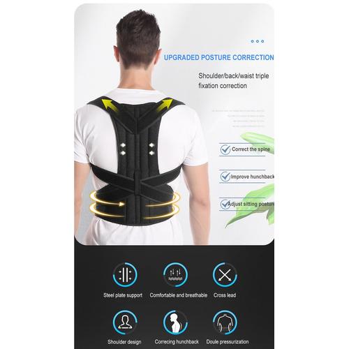 Jual Back Support Shoulder Back Brace Health Postural Fixer Tape ...