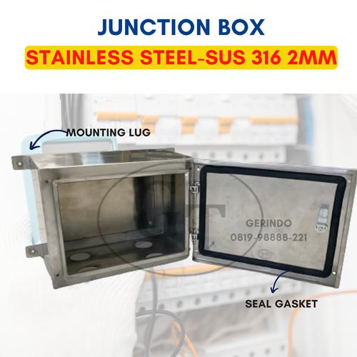 Jual Junction Box Indoor Stainless Steel 300x500x250mm SUS316 2mm DOFF ...