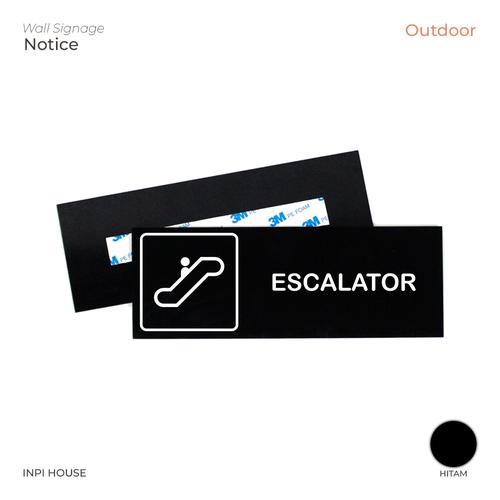 Jual sign board escalator - logo eskalator - elevator sign - wall sign ...