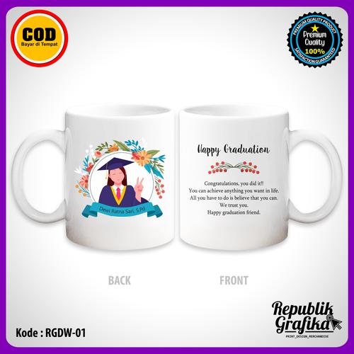 Jual MUG KADO WISUDA CUSTOM - SOUVENIR CANTIK HADIAH WISUDA - RDGW 01 ...