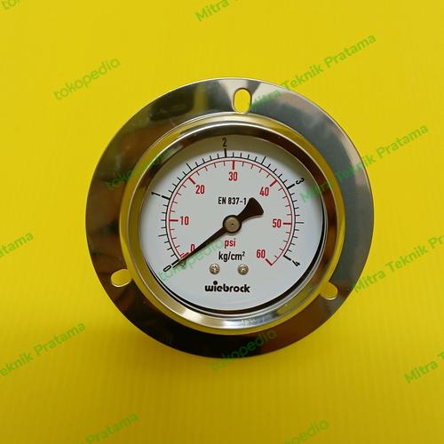 Jual Manometer Pressure Gauge Stainless Payung 4 inchi 4 Bar / 60 psi ...