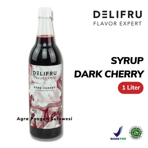 Jual Syrup DARK CHERRY Delifru | Sirup Ceri Hitam Buah Premium 1 L 1000 ...