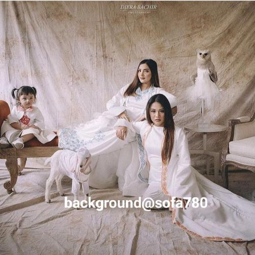 Jual background studio foto muslin abstrak crem bercak UK 4x4m ...