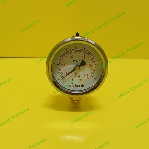 Jual Manometer Pressure Gauge Stainless Raket 2 1/2 inchi 150 psi 10 ...