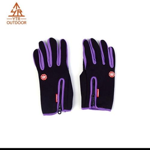 Jual Sarung Tangan Pria Wanita Motor Anti Air Touch Screen Hp - Ungu, S ...