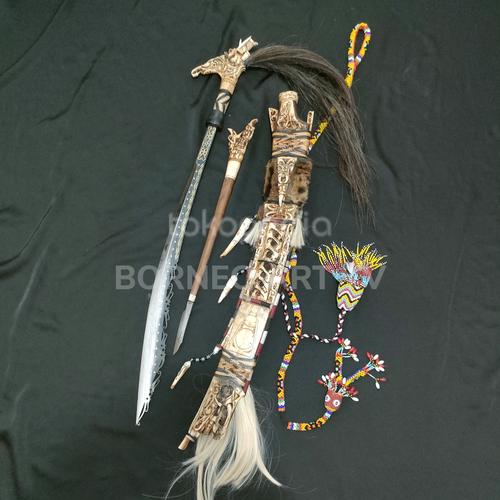 Jual Mandau Jimpul Lentik khas dayak Iban Kalimantan MDJ013 - Kab ...