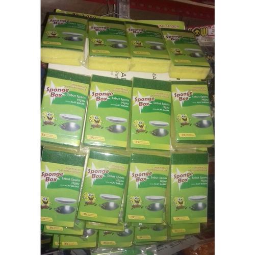 Jual [1 rtg] spons cuci piring sponge Box hijau besar 2000 isi 12 pcs ...
