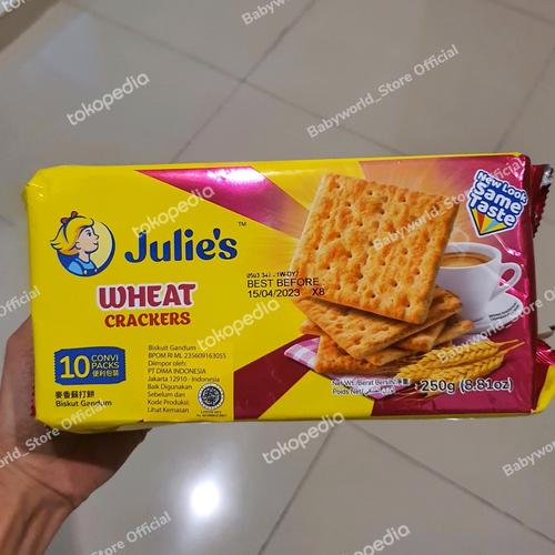 Jual Julie's WHEAT CRACKERS biskuit gandum IMPORT (isi 10) 250gr - Kota ...