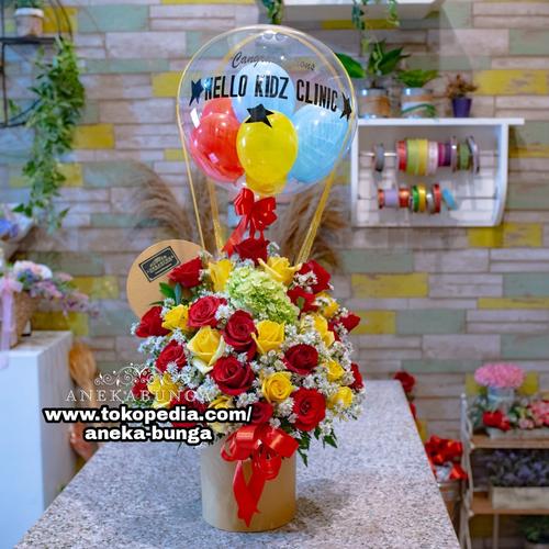 Jual Flower Balloon Birthday Rangkaian Bunga Balon Box Grand Shop ...