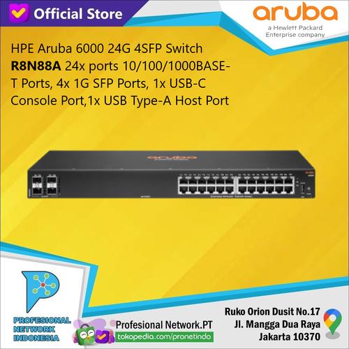 Promo HPE R8N88A Aruba 6000 24G 4SFP Switch Cicil 0% 3x - Jakarta Pusat ...