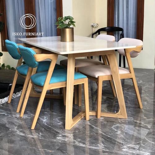 Jual meja makan marmer cream custom - Kab. Jepara - isko furniture ...