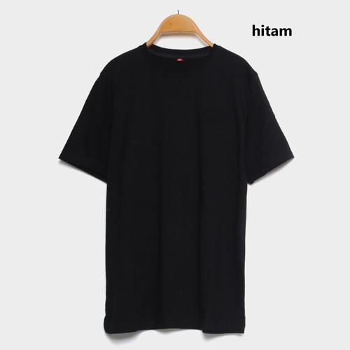 Jual Kaos polos cotton combed 30s premium | kaos Hitam seragam pria ...