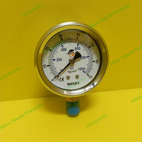 Jual Manometer Pressure Gauge Stainless SKON 2 1/2 inchi 70 Bar / 1000 ...