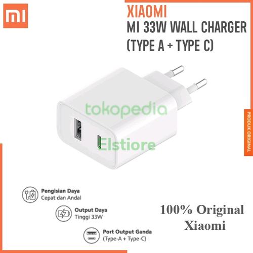 Jual Xiaomi Mi 33W Wall Charger Type A + Type C Original Kepala Charger ...