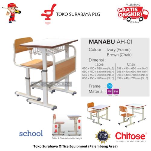 Jual Meja Kursi Belajar Sekolah Chitose Manabu AH 01 - Kursi - Kota ...
