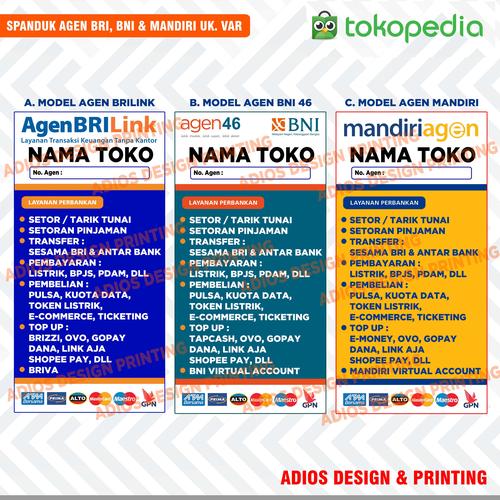 Jual Spanduk Banner Konter BRILink Ukuran Variasi - Flexy 280 Gsm - C ...