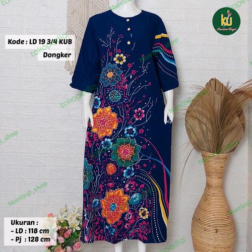 Jual DASTER BATIK KENCANA UNGU LABEL BIRU ORY LD 19 LENGAN 3/4 - Ungu ...