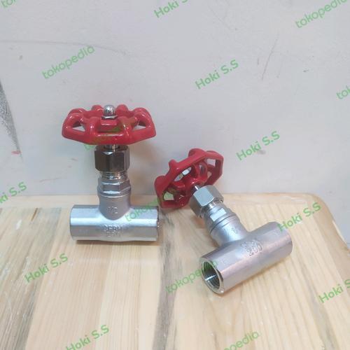 Jual Globe Valve Stainless SS316 Drat 1/2" inch / Globe Valve CF8M 200 ...