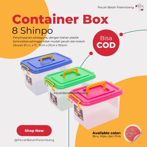 Jual Container Box CB 8 Shinpo [ HANYA BISA VIA GOJEK/GRAB ] - Hijau ...