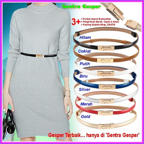 Jual Gesper Wanita Kulit Tali Ikat Pinggang Korea Cewek Kecil Sabuk ...