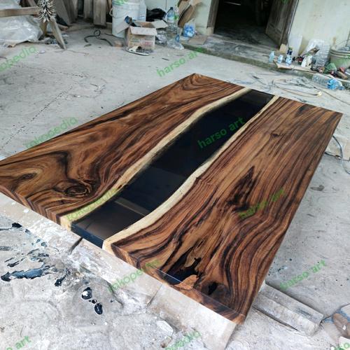 Jual meja resin kayu trembesi dining table - Kab. Jepara - harso art ...