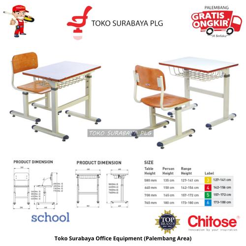 Jual Meja Kursi Belajar Sekolah Chitose Manabu AH 01 - Terpisah - meja ...