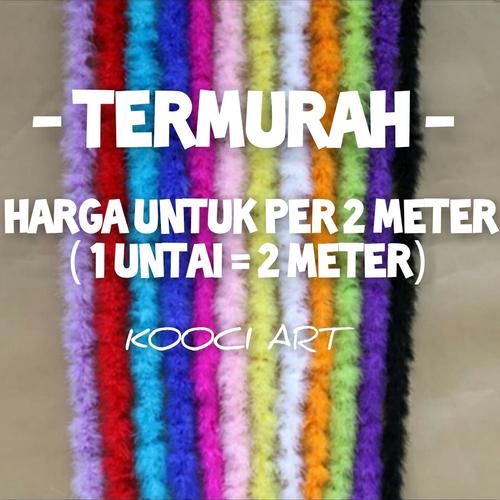 Jual Bulu meteran / tali bulu panjang / bahan prakarya craft DIY bulu ...