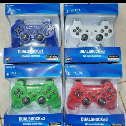 Jual STIK PS3 OP WIRELESS WARNA / JOYSTICK WARNA - Biru, Plus Pack ...