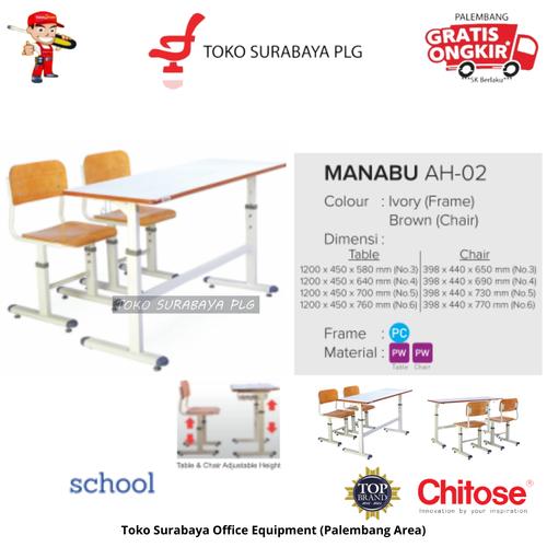 Jual Meja Kursi Belajar Sekolah Chitose Manabu AH 02 - 1 meja 2 kursi ...