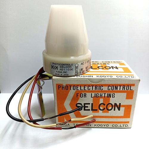 Jual Selcon Photocell sensor cahaya AS-1103E 110volt 3amper asli Jepang ...