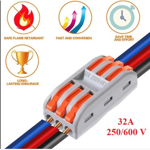 Jual Terminal Paralel 3 Line Sambungan Konektor Jalur Kabel Cage Clamp ...