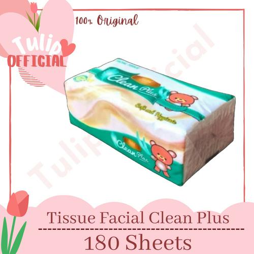 Promo Premium Tisu Tissue Facial CLEAN PLUS 180 sheets 2 ply Non ...