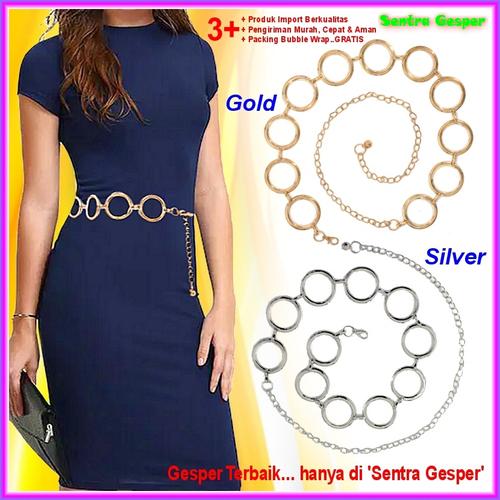 Jual Belt Sabuk Fashion Gesper Rantai Wanita Tali Ikat Pinggang Ring ...