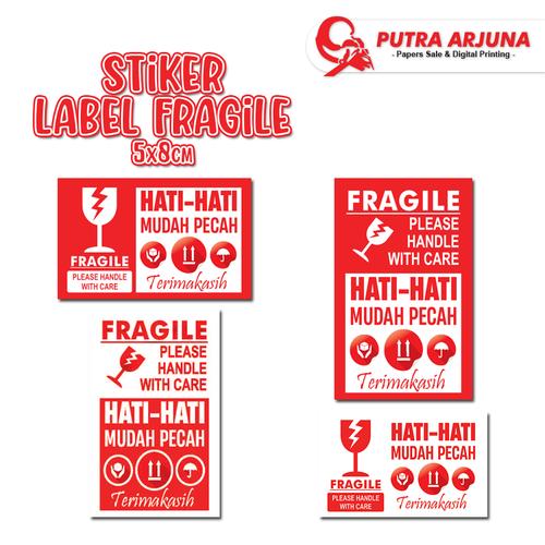 Jual STIKER LABEL FRAGILE 5x8cm - HATI-HATI MUDAH PECAH - MP Landscape ...