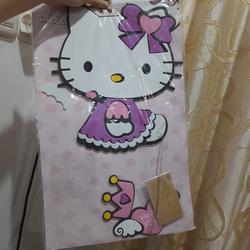 Jual wall decor foam hello kitty stiker foam hello kitty decor dinding ...