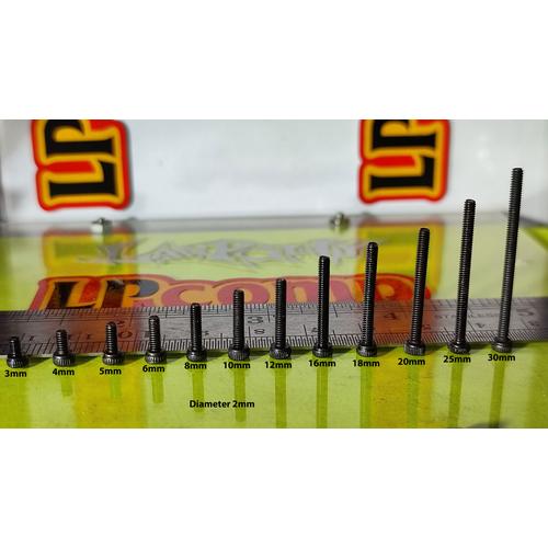 Jual Baut L 2mm Hitam Black Hex Screw Sekrup Baud Skrup Screws - A.3mm ...