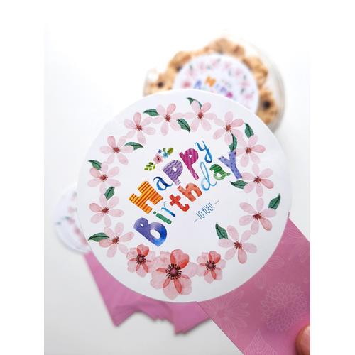 Jual Stiker Toples Happy Birthday Label Parcel Kado Ulang Tahun 7x14 cm ...