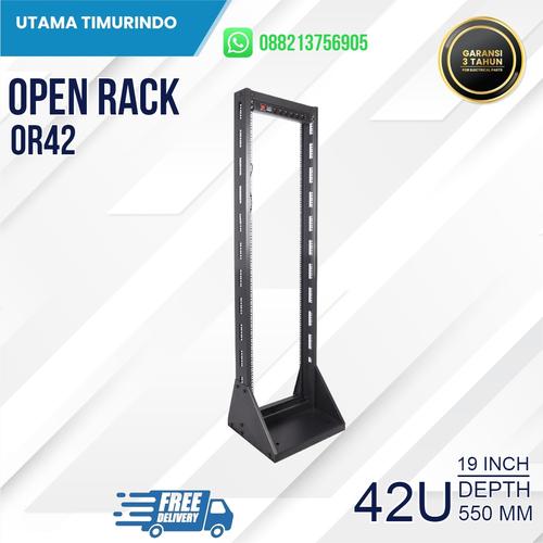 Jual Indorack Open Rack 42U Rack Server 19" OR42 Rak Server 19inch ...