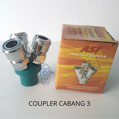 Jual AST COUPLER CABANG 3 / QUICK COUPLING 3 WAY / COUPLER ANGIN ...