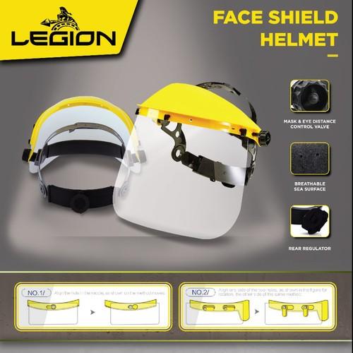 Jual FACESHIELD Helmet APD Medis / face shield helm apd LEGION ...