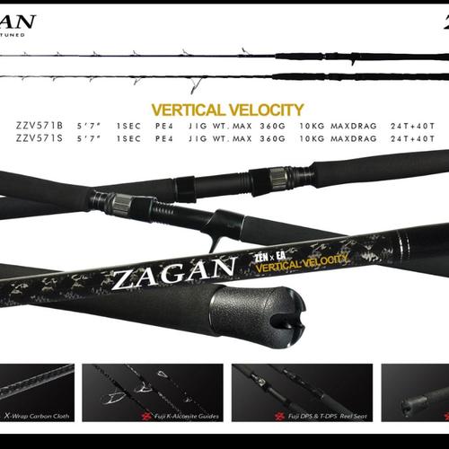 Jual joran zen zagan vertical velocity 571 one piece jigging laut ...