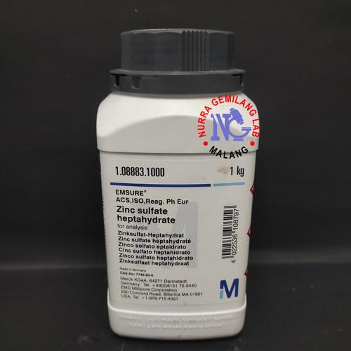 Jual zinc sulfate heptahydrate / ZnSO4.7H2O merck 1kg 1.08883.1000 ...